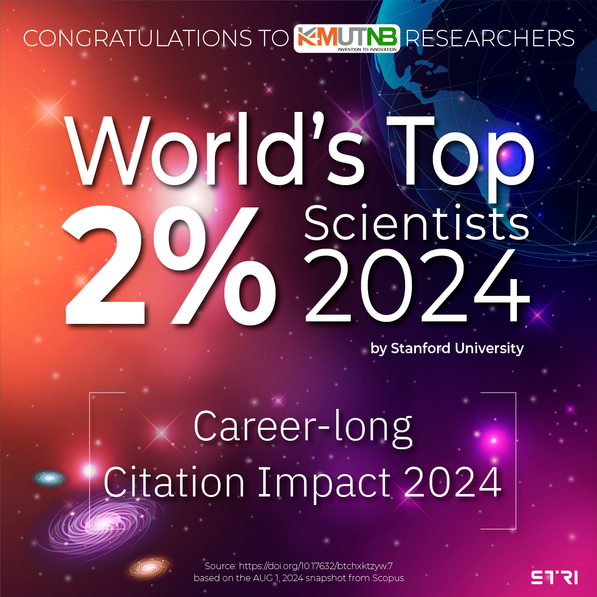 ขอแสดงความยินดีกับ นักวิจัย มจพ. ใน World’s Top 2% Scientists 2024 ...